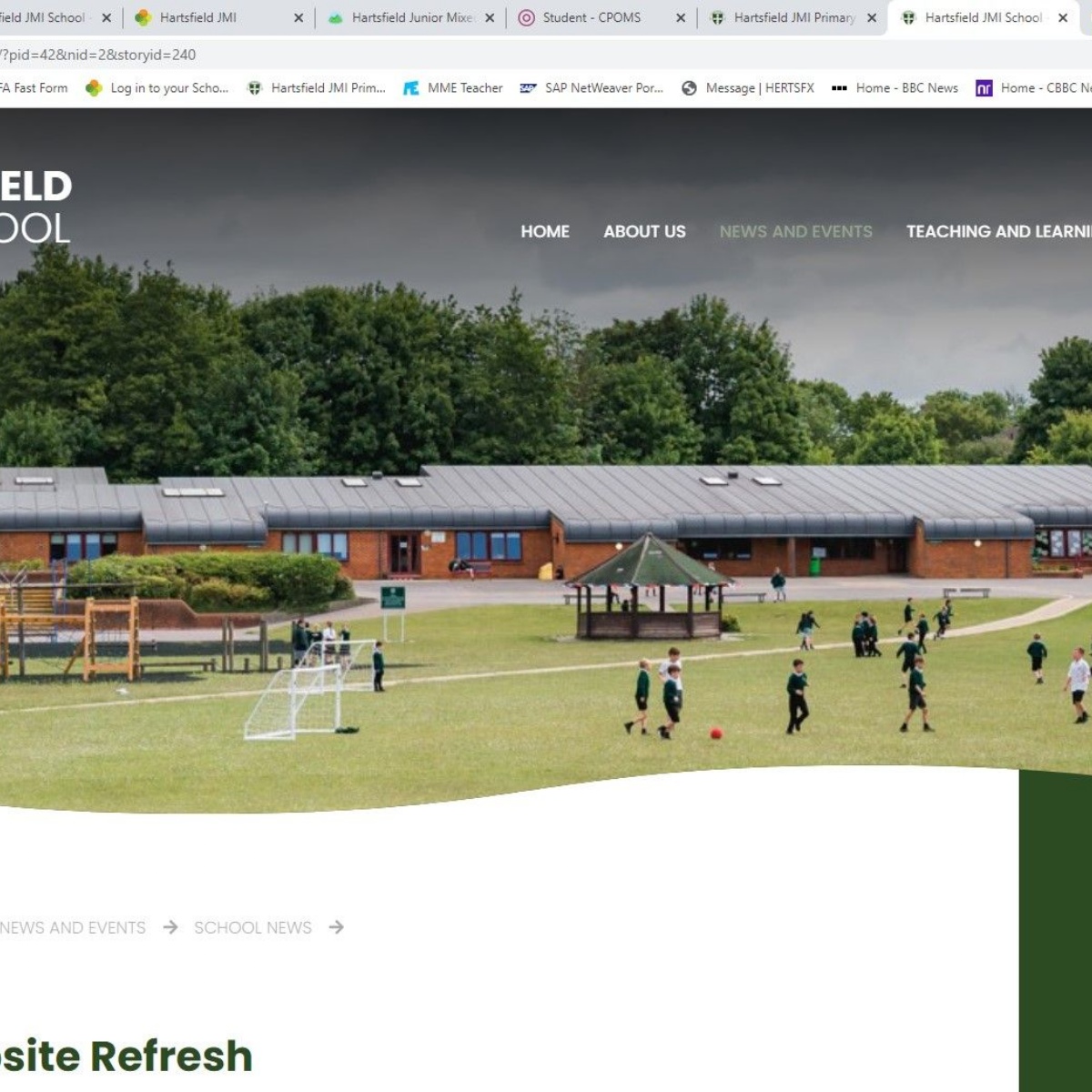Hartsfield JMI School - Website Refresh